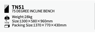 TN 75 Degree Incline Bench - Elite Pro Fitness